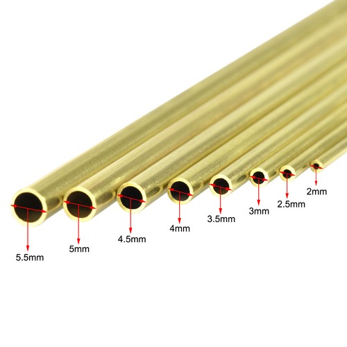 Brass Round Tube 2mm 2.5mm 3mm 3.5mm 4mm 4.5mm 5mm 5.5mm ODx0.5mmx300mm ...