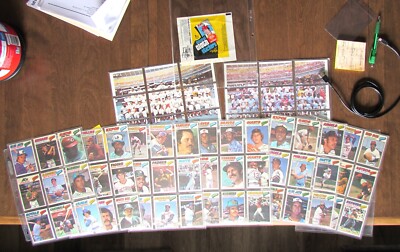 1977 Topps Baseball Stickers Complete Set 1-55 W/18 Checklists ...