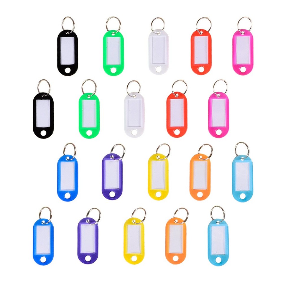 50pcs Key Tags with Ring Key Hanging Tag Portable Key Identification ...
