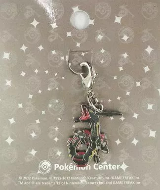 Pokemon Center Black Rayquaza Metal Charm Keychain 3cm Campaign Prize ...