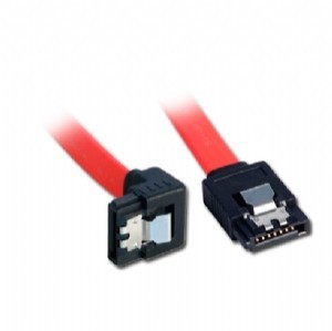 LINDY SATA Cable - Latching Right-Angled (90°) Connector 0.7m (33457 ...