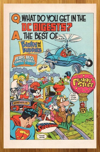 1984 DC Comics Digests Vintage Print Ad/Poster Binky and His Buddies ...