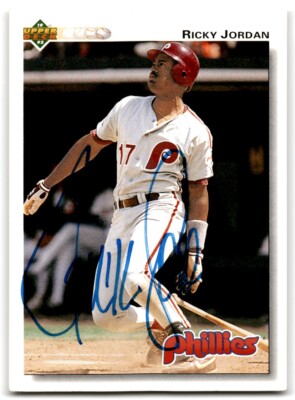 1992 Upper Deck Signed Ricky Jordan Auto Philadelphia Phillies #106 | eBay