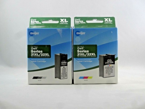 NEW Dell Series Meijer Ink 21XL/22XL Color Black Remanufactured Inkjet ...