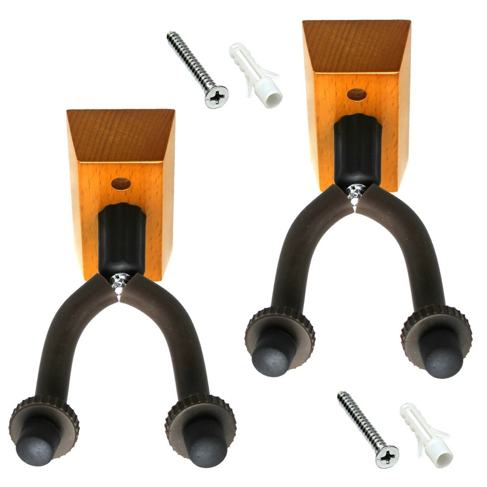 2 x BlueDot Guitar Bass Banjo Mandolin Hanger Hook Holder Wall Display ...