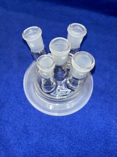 PYREX QUICKFIT Vessel Flask Reaction Lid maf1/75 glass Laboratory 75mm ...