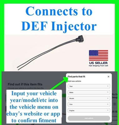 for Chevy Ford Ram VW DEF Injector Connector Plug Wiring Pigtail Diesel ...