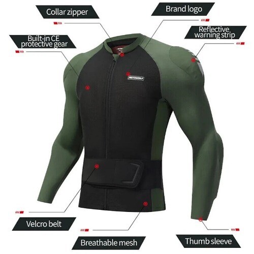 Motorcycle Soft Armor Moto Jacket Motocross RidingGear Chest Shoulder ...