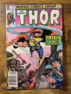 THOR 311 NEWSSTAND KEITH POLLARD COVER MARVEL COMICS 1981 VINTAGE | eBay