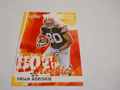 BRIAN ROBISKIE 229/299 HOT ROOKIE GOLD ZONE CLEVELAND BROWNS 2009 SCORE ...