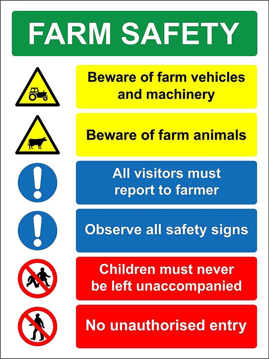 Farm Animal Caution Signs