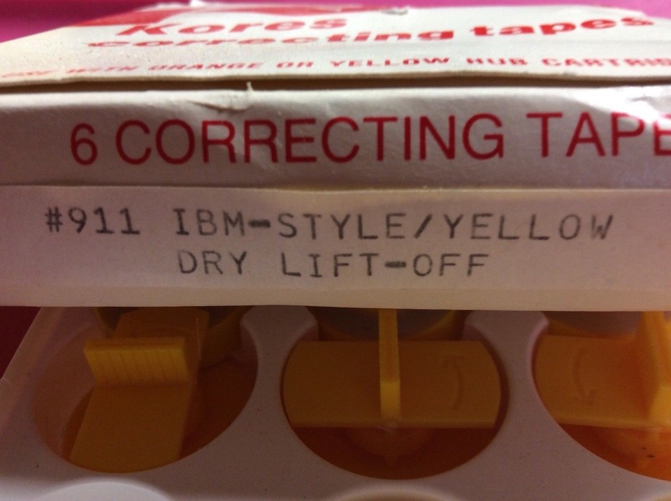 Dry Lift-Off Typewriter CORRECTING TAPES IBM 911 box of 5 | eBay