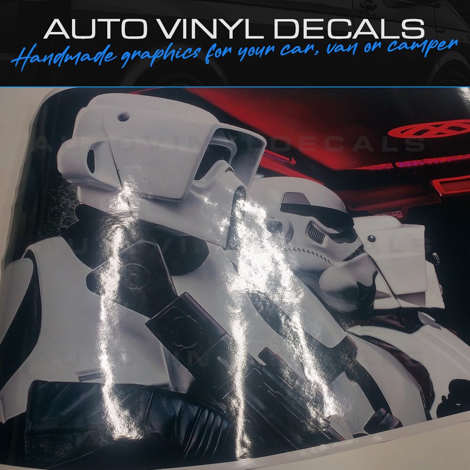 Volkswagen VW T5 T6 Rear Door Stormtrooper Passengers Vinyl Wrap Pre ...