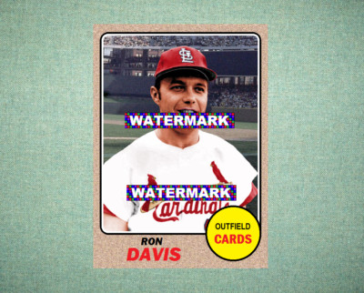 Ron Davis St Louis Cardinals 1968 Style Custom Baseball Art Card | eBay