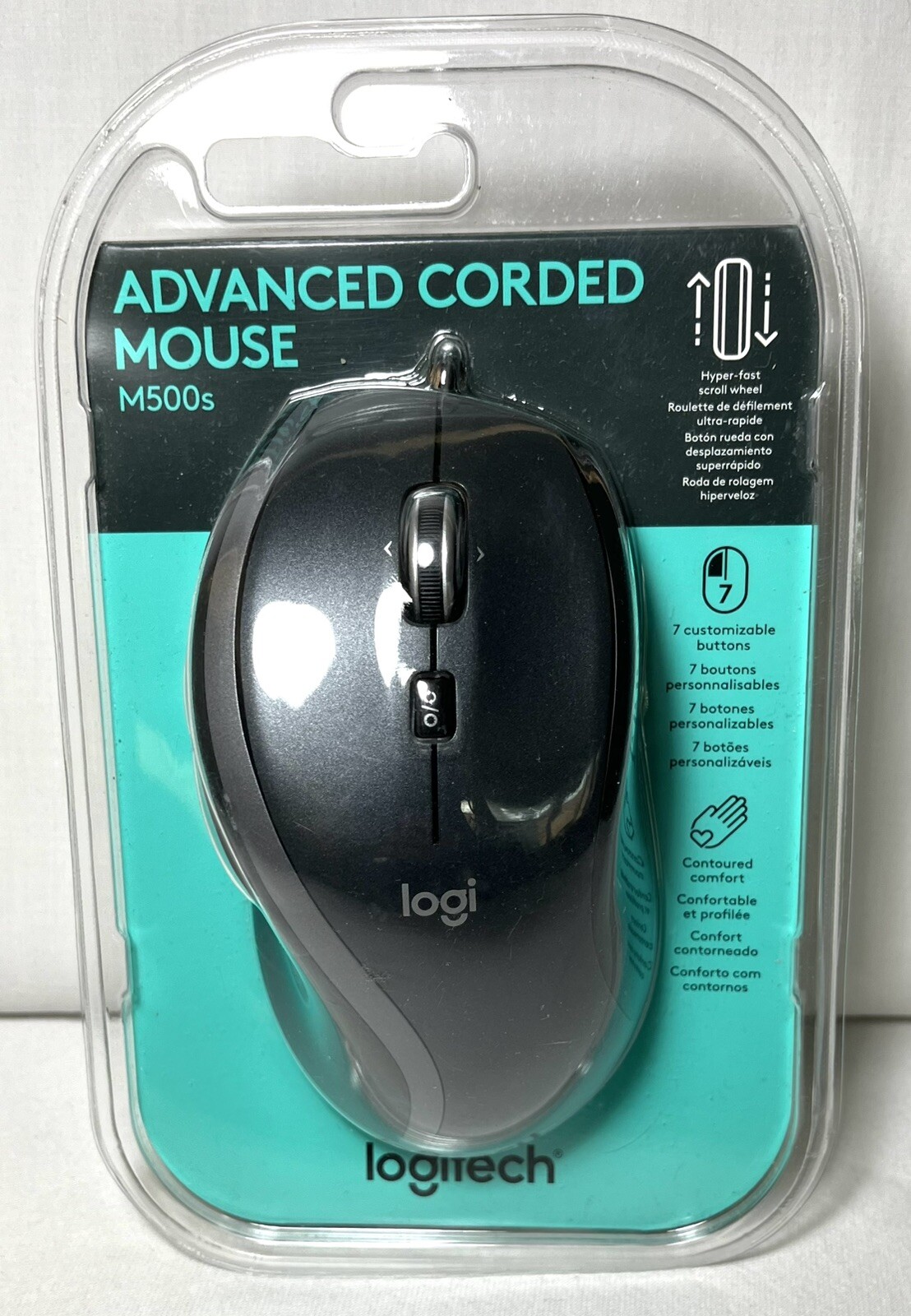Logitech M500s Advanced Corded 7-Button Mouse - Graphite (‎910-005783 ...