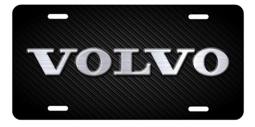 Volvo Inspired Art on Simulated Carbon Fiber Aluminum License Plate Tag ...