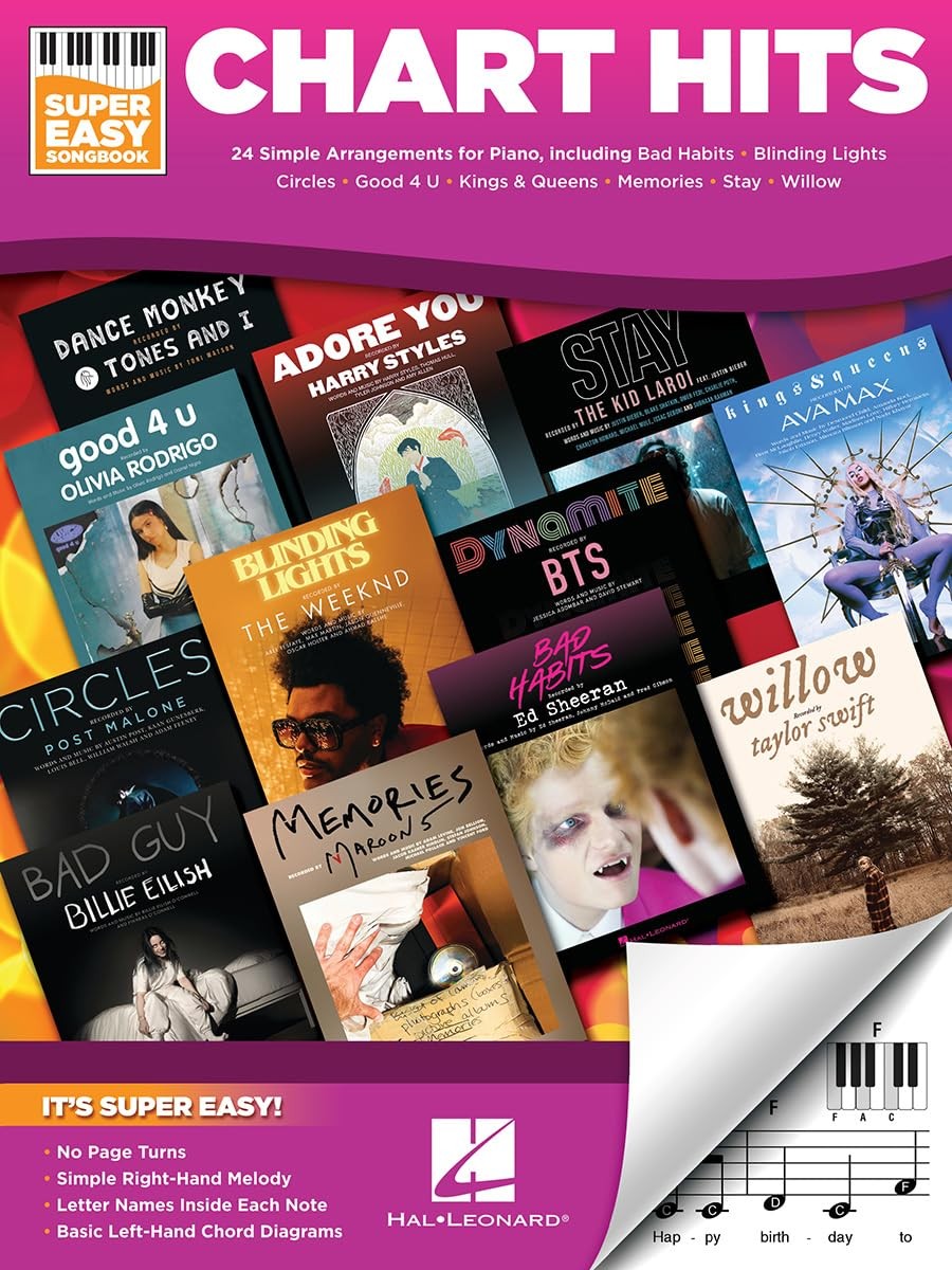 Chart Hits – Super Easy Piano Songbook | Beginner Piano Sheet Music ...