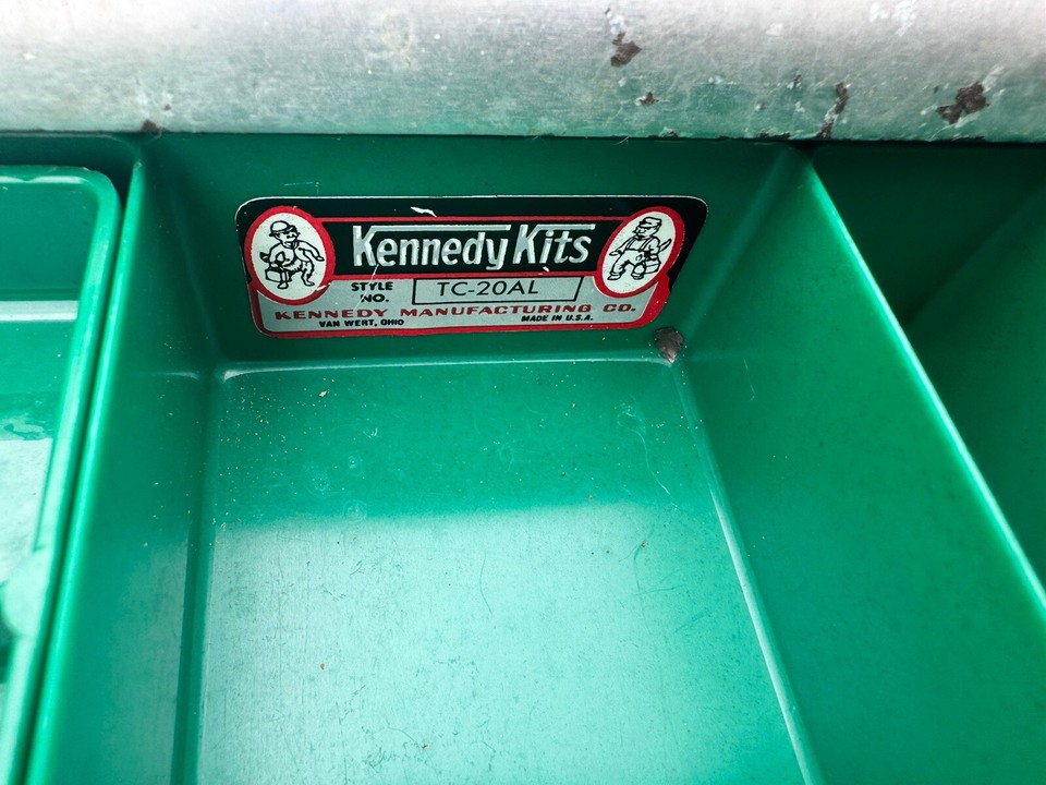 Vintage Kennedy Kits TC-20AL Tackle Box Two Drawer Metal Made In USA | eBay