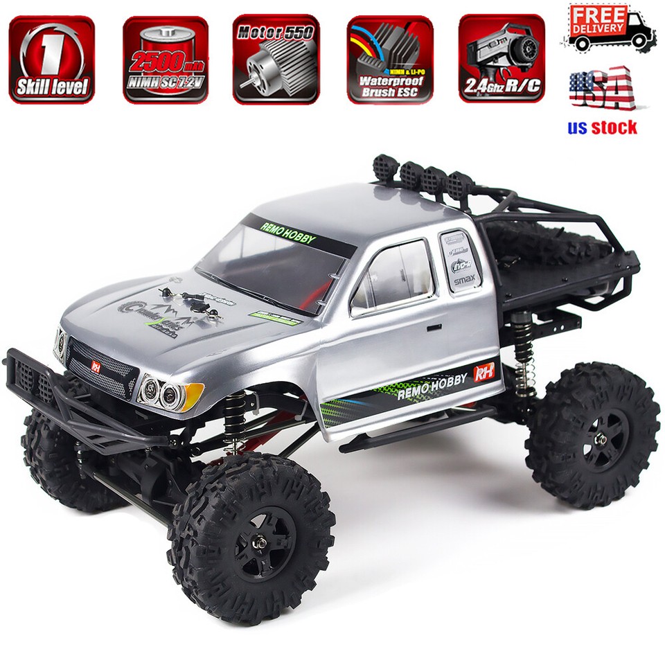 REMO 1/10 RC Truck 4WD Crawler Off-Road 2.4G Racing Hobby Remote ...