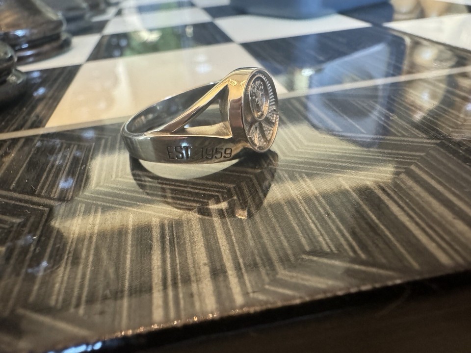 Little Caesars Ring NEW 10k Signet White Gold Ring See Pictures Women’s ...