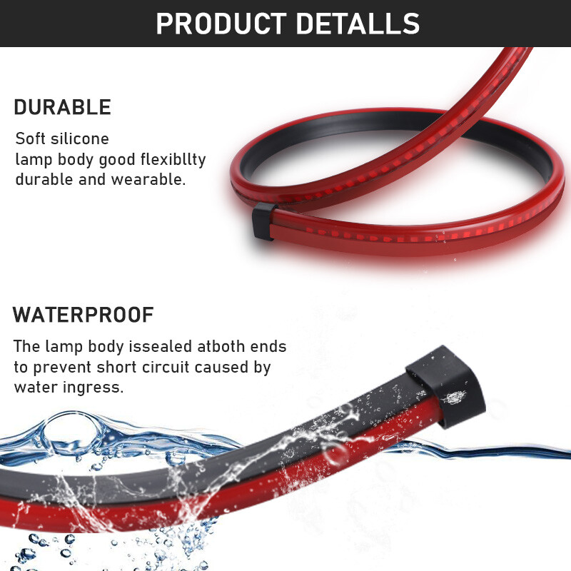 35" Car High Mount Third High Brake LED Light Strip Turn Signal Rear ...