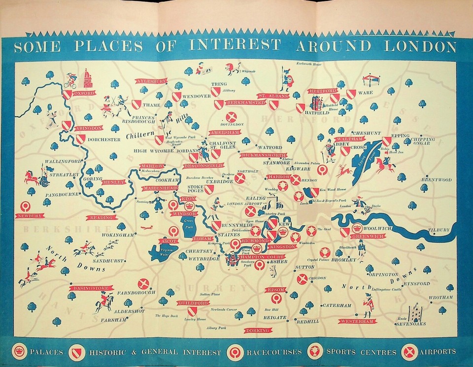 1964 Map of London - E-11 | eBay
