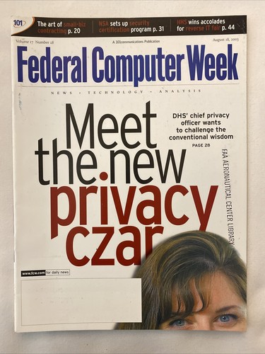 2003 August 18 Federal Computer Week Magazine Feds Avoid Blaster (CP156 ...