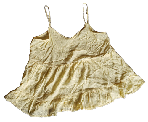 American Eagle Light Yellow Crop top with Adj straps Size M NWOT | eBay UK