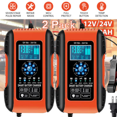 2pack 12/24V Auto Car Jump Starter Booster Jumper Box Power Bank ...