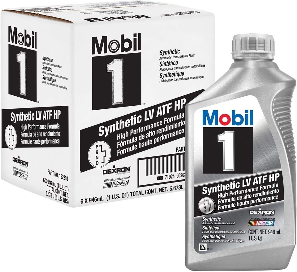 Mobil 1 Full Synthetic LV ATF HP 1 Quart 6-Pack Automatic Transmission ...