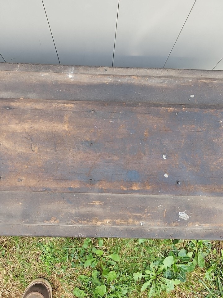 #1 Fancy Antique Carpenter Wood Tool Chest Signed W.M. Randolph 35 x 15 ...