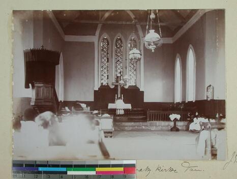 Ambatovinaky Church interior view, Antananarivo, Madagascar, 1901 Old ...