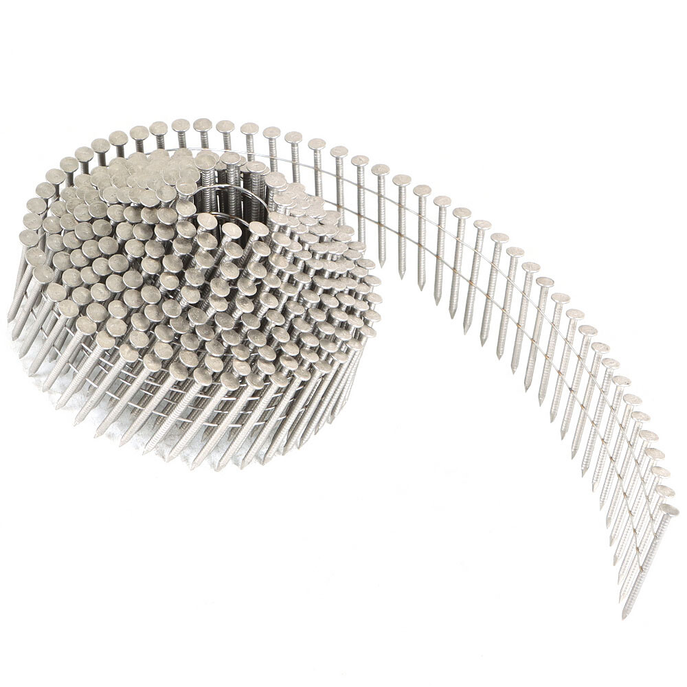 1200Pcs 1-1/2” ×.09” Ring Shank Stainless Steel Siding Nails 15 Degree ...