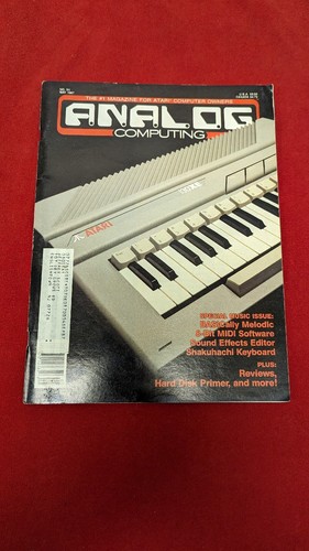 Analog Computing Atari Magazine No. 54 Special Music BASICally Melodic May 1987 | eBay
