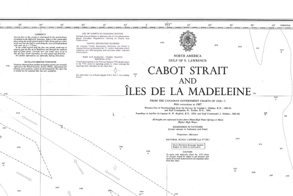 Admiralty 1134 Cabot Strait Iles La Madeleine Nordamerika Golf S ...
