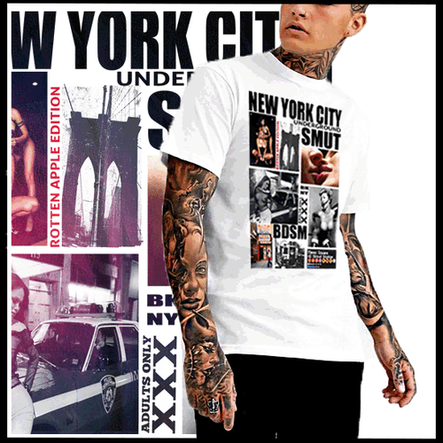 BDSM T-Shirt NYC 80s Underground Smut Brooklyn New York Smut Collage ...