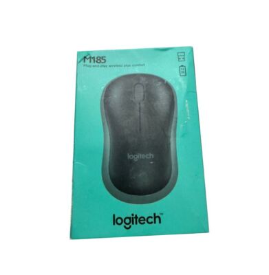 Logitech M185 Wireless Optical Mouse with USB Mini receiver compatible ...