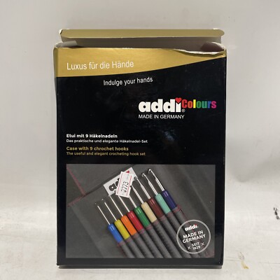 Addi Colours Crochet Hooks w Case - Set of 9 | eBay