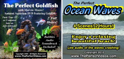 (2) DVD Combo Set Relaxing Virtual Goldfish Aquarium & Ocean Waves ...