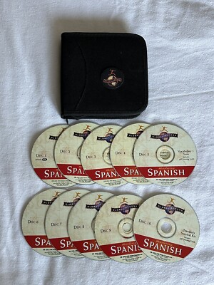 Vintage 2003 Global Access Mastering Spanish 10 CD Set in Soft Zip Case ...