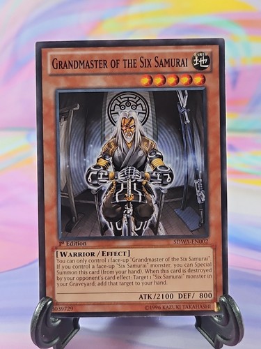 Yu-Gi-Oh TCG Card | Grandmaster of the Six Samurai SDWA-EN002 First ...