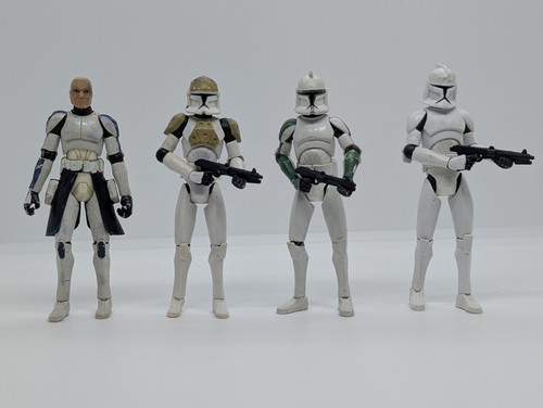 Star Wars The Clone Wars Lot Captain Rex Tank Gunner 41st Elite Trooper ...