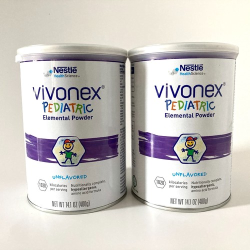 Vivonex Pediatric Elemental Nutrition Powder 14.1oz Lot of 2 Cans Exp ...
