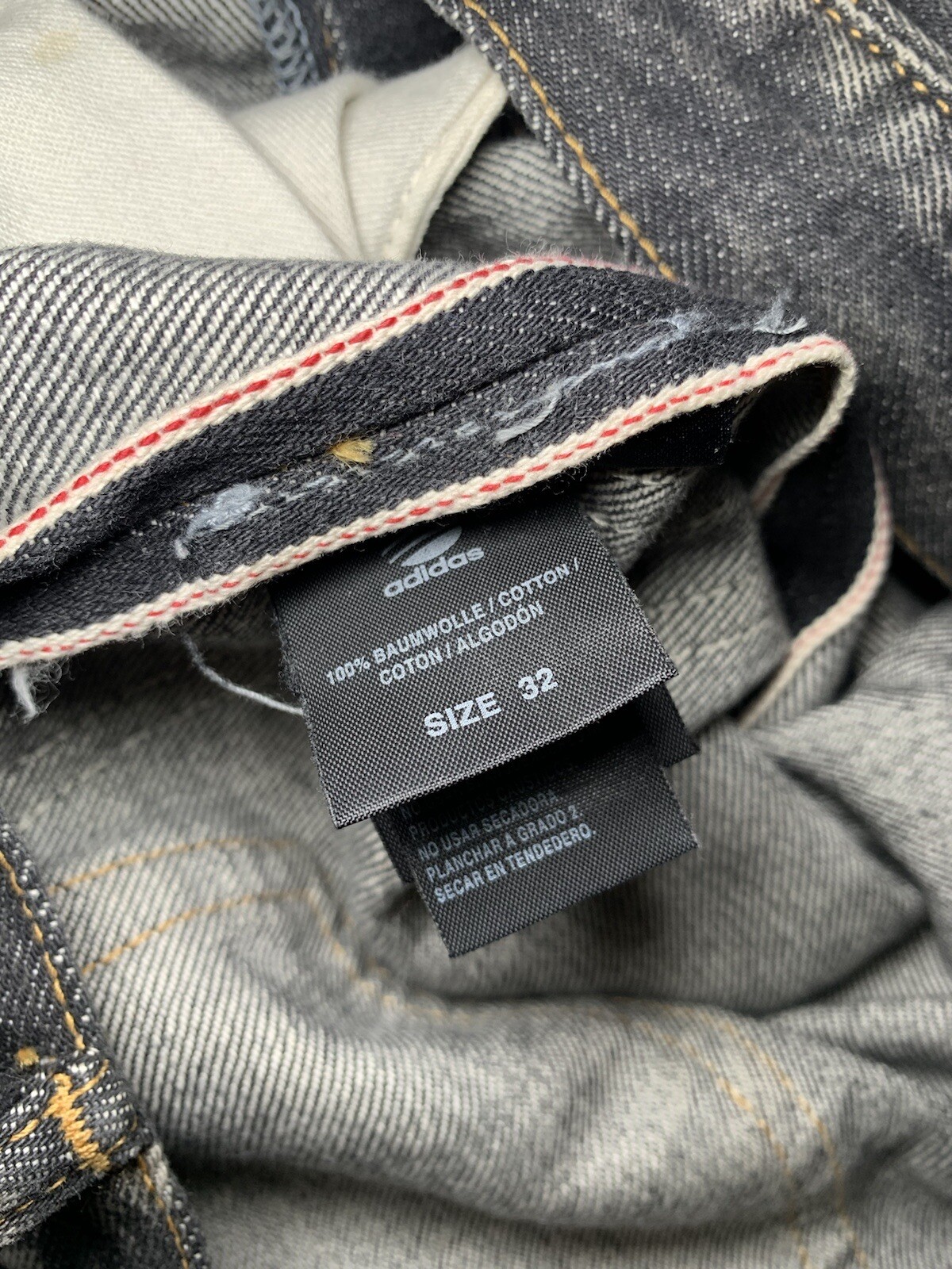 Y-3 Yohji Yamamoto Adidas SS04 3 Strip Spotted Horse Denim Jeans 32x30 ...