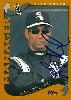 Jerry Manuel autographed baseball card (Chicago White Sox) 2002 Topps ...