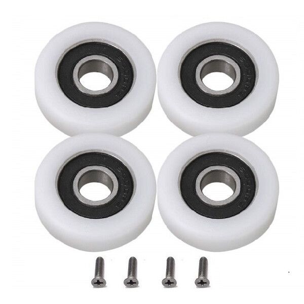 Pack of 4 x Shower Door Rollers/Spares/Wheels 19, 23, 25 or 27mm Wheel ...