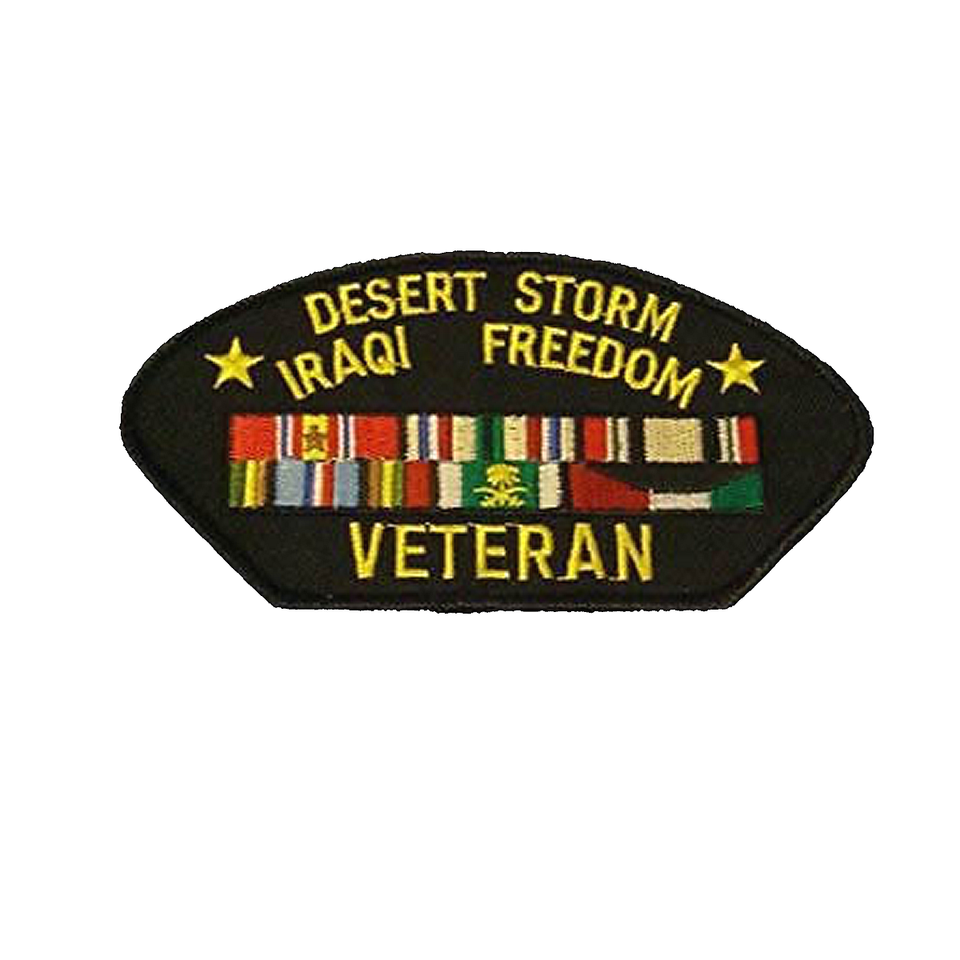 DESERT STORM IRAQI FREEDOM VETERAN W/ CAMPAIGN RIBBONS PATCH ODS OIF ...