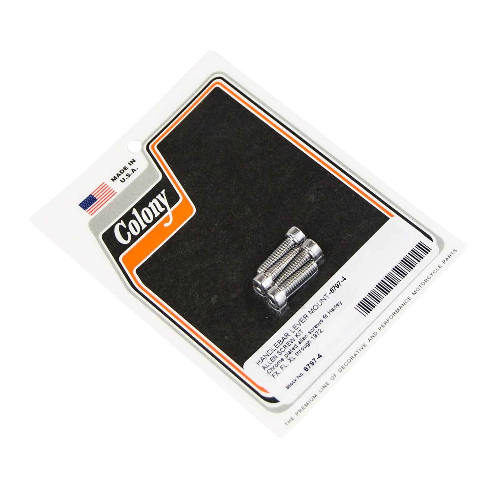 #8797-4 Handlebar Lever Mount Allen Screw Pre-1972 H-D FX/FL/XL Chrome ...