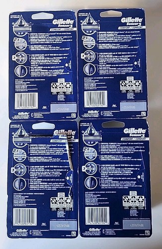48 Gillette Sensor 3 Sensitive Disposable Razors Shavers Men Men's 4 ...