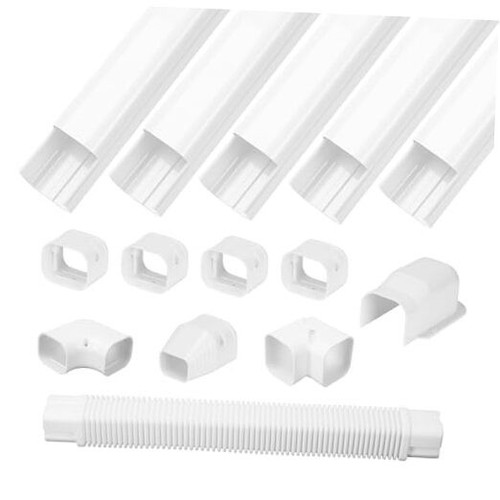 Mini Split Line Set Cover Kit, Air Conditioner Decorative PVC Line 3" W ...